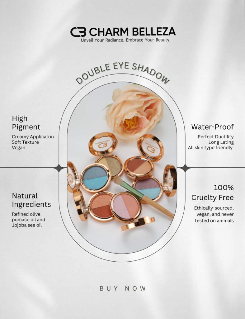 CharmBelleza Vegan Double Eye Shadow for Indian Skin